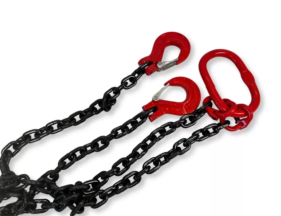 Chain Sling 5.3T 2 Leg With 2 Clevis Sling Hook G80 Lifting 10mm x 3m